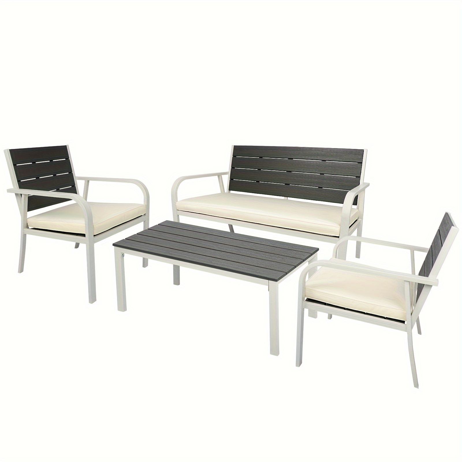 Garden Sofa Conversation Set Pe Loveseat Weather - Temu