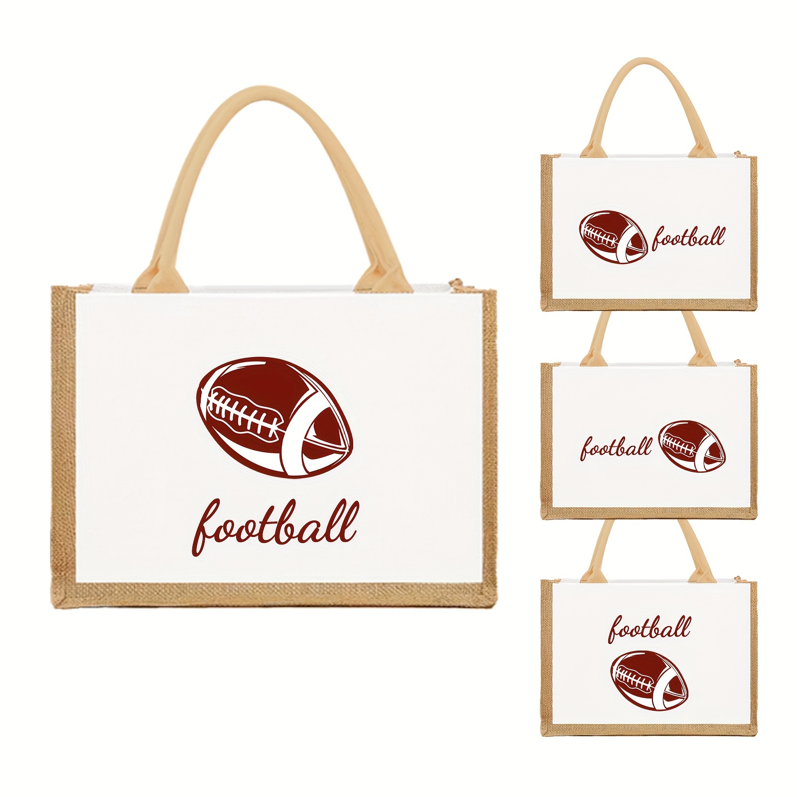 Rugby Diy Letter Style Pattern Tote Bag ( Name Holiday - Temu South Africa