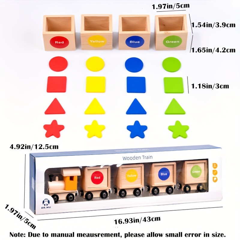 Wooden Magnetic Train Set Educational Toys Color Shape - Temu South Africa