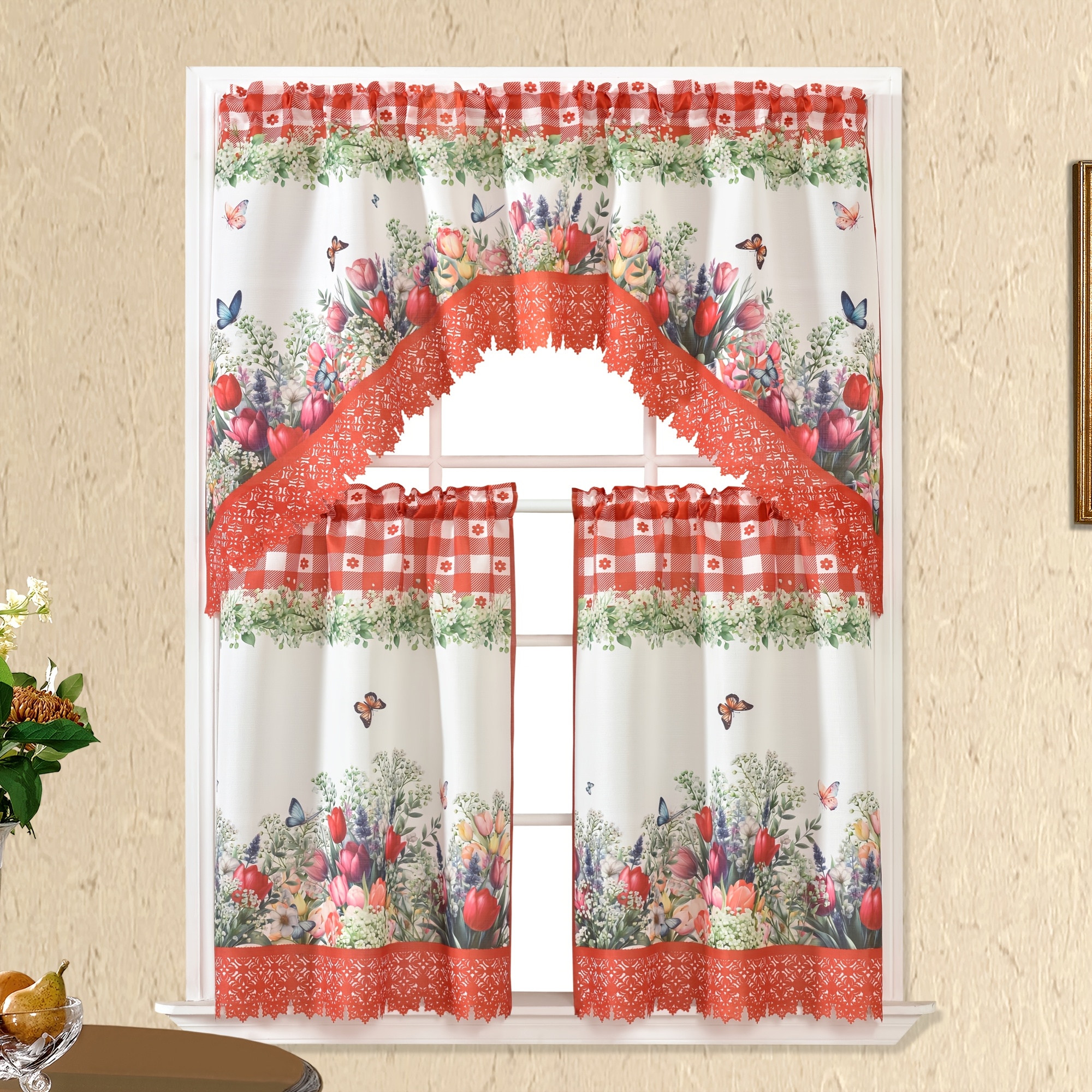 kitchen curtains sold on Temu United States