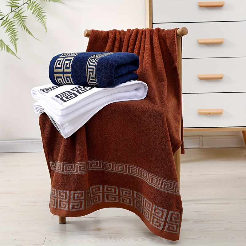 Towel Bath Towel Set 1 Bath Towel Plus 1 Towel Geometric - Temu