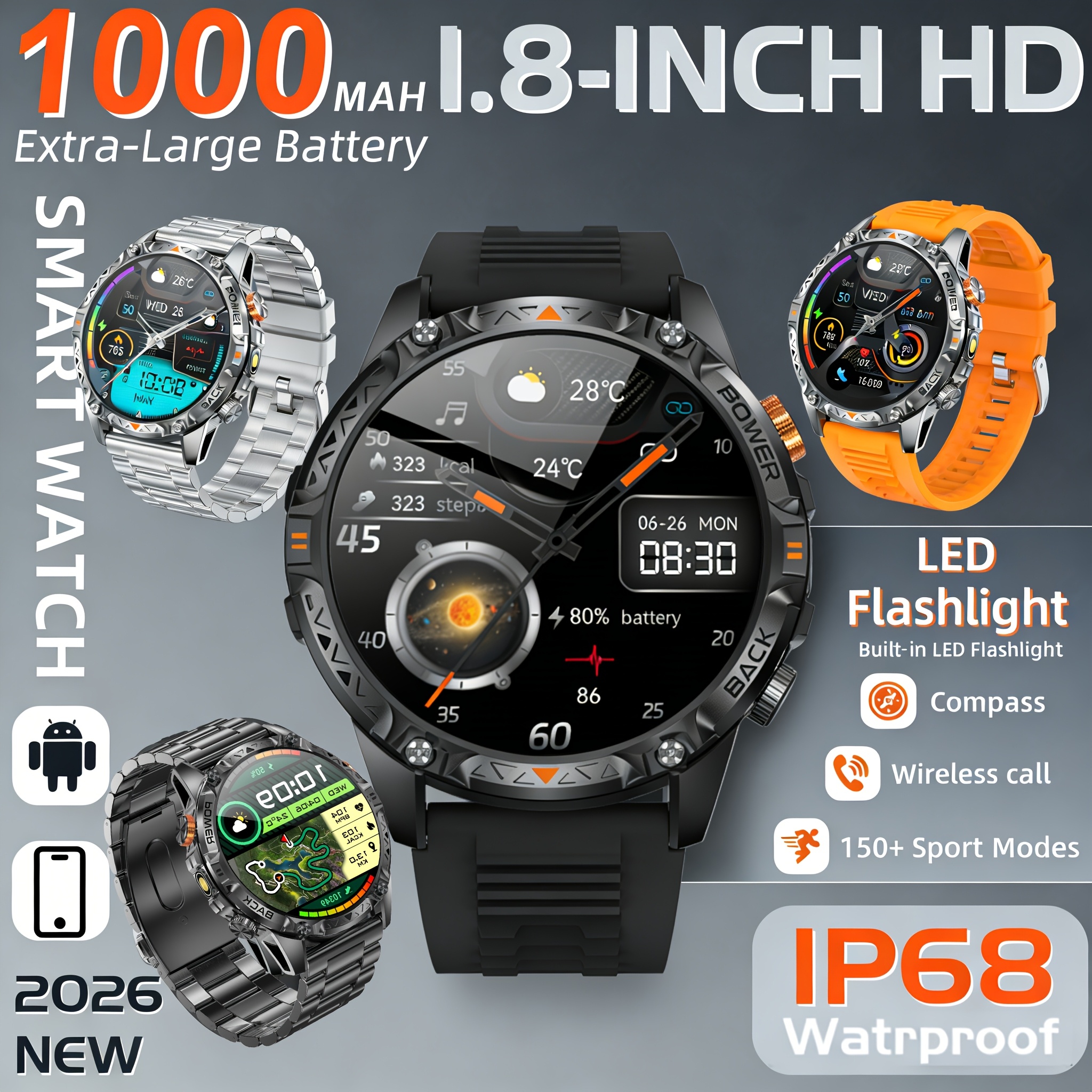 amoled smart watch sold on Temu United States