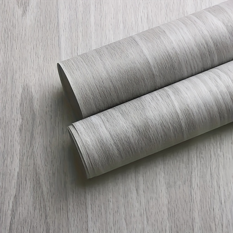 연한 회색 목재 질감의 분리 가능한 비닐 벽지 롤 Tv 배경 침실 벽 책상 서랍 라이너 캐비닛 및 옷장용 벽돌 돌과 나무 스타일의 자차 접착 오일 및 얼룩 방지