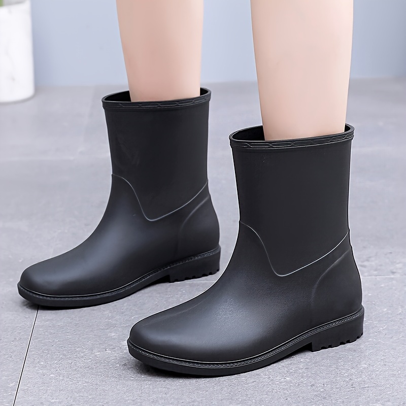 Rain Boots Women s Simple Waterproof Wear resistant - Temu Canada
