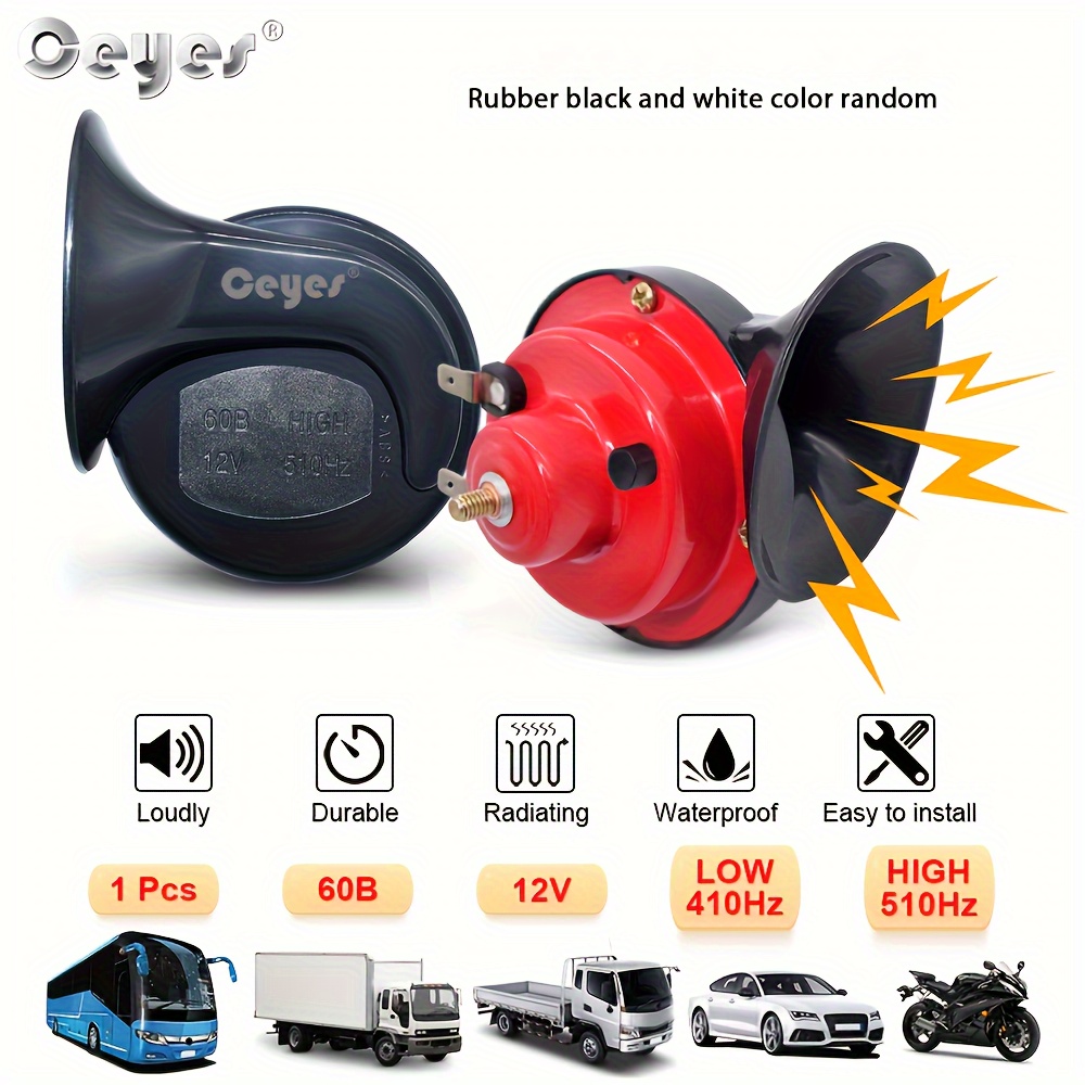 120db Car Horn 12v Waterproof Horn Used For Trucks Trains And Ships Electric Snails For Cars Motorcycles Electronic Parts For Cars