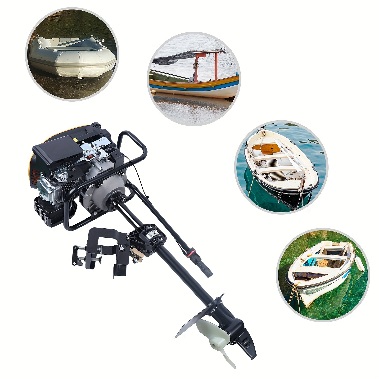 9 Outboard Powered Boat Engine With Air Cooling Heavy Duty - Sports ...