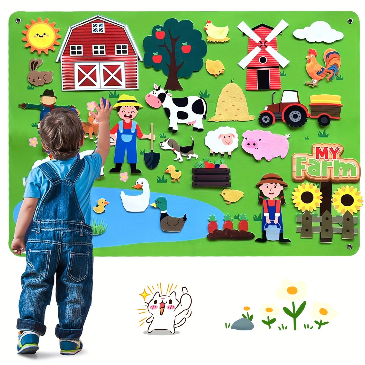 farm animals felt story sold on Temu United States