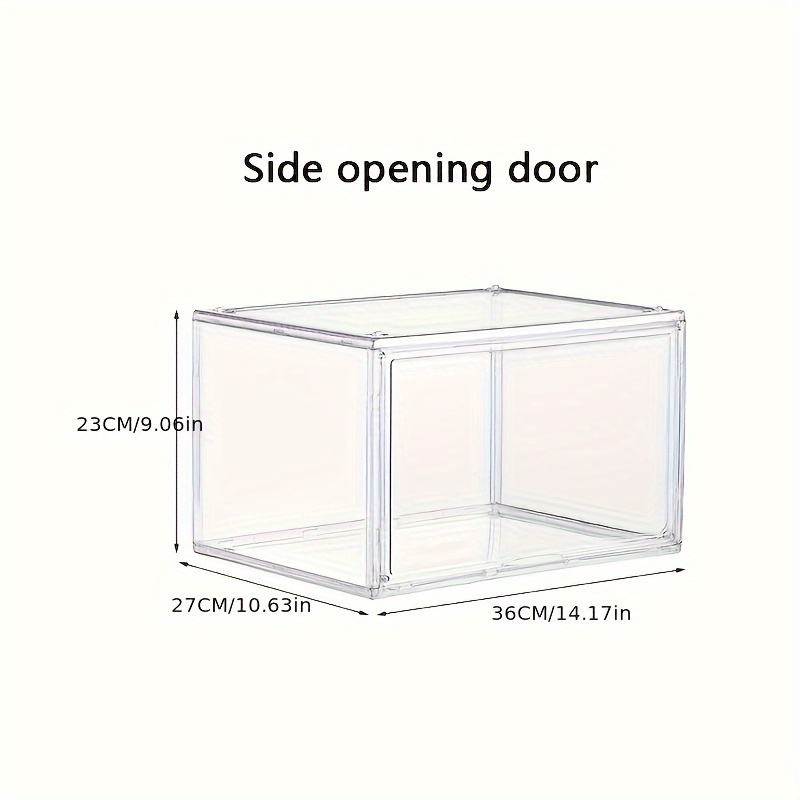 Plastic Transparent Shoe Rack Box Door Shoe Storage Box Dust - Temu ...
