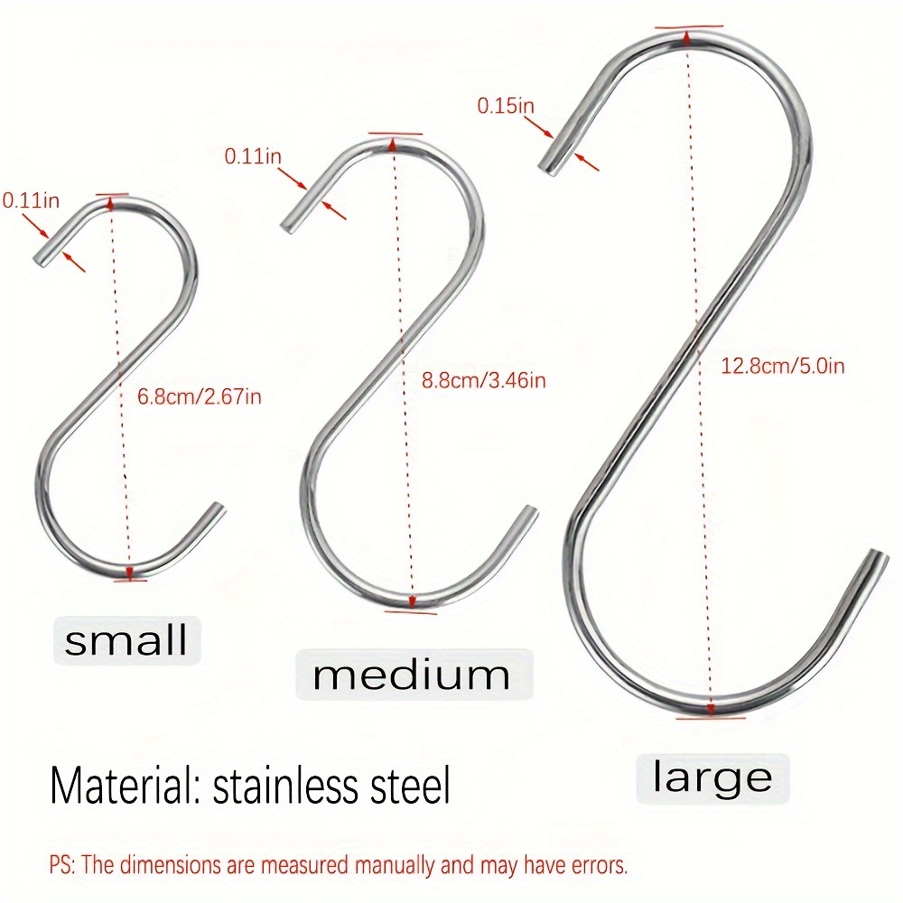 S Hooks Kitchen Pot Outdoor Hanging Plants Wardrobe Bathroom - Temu