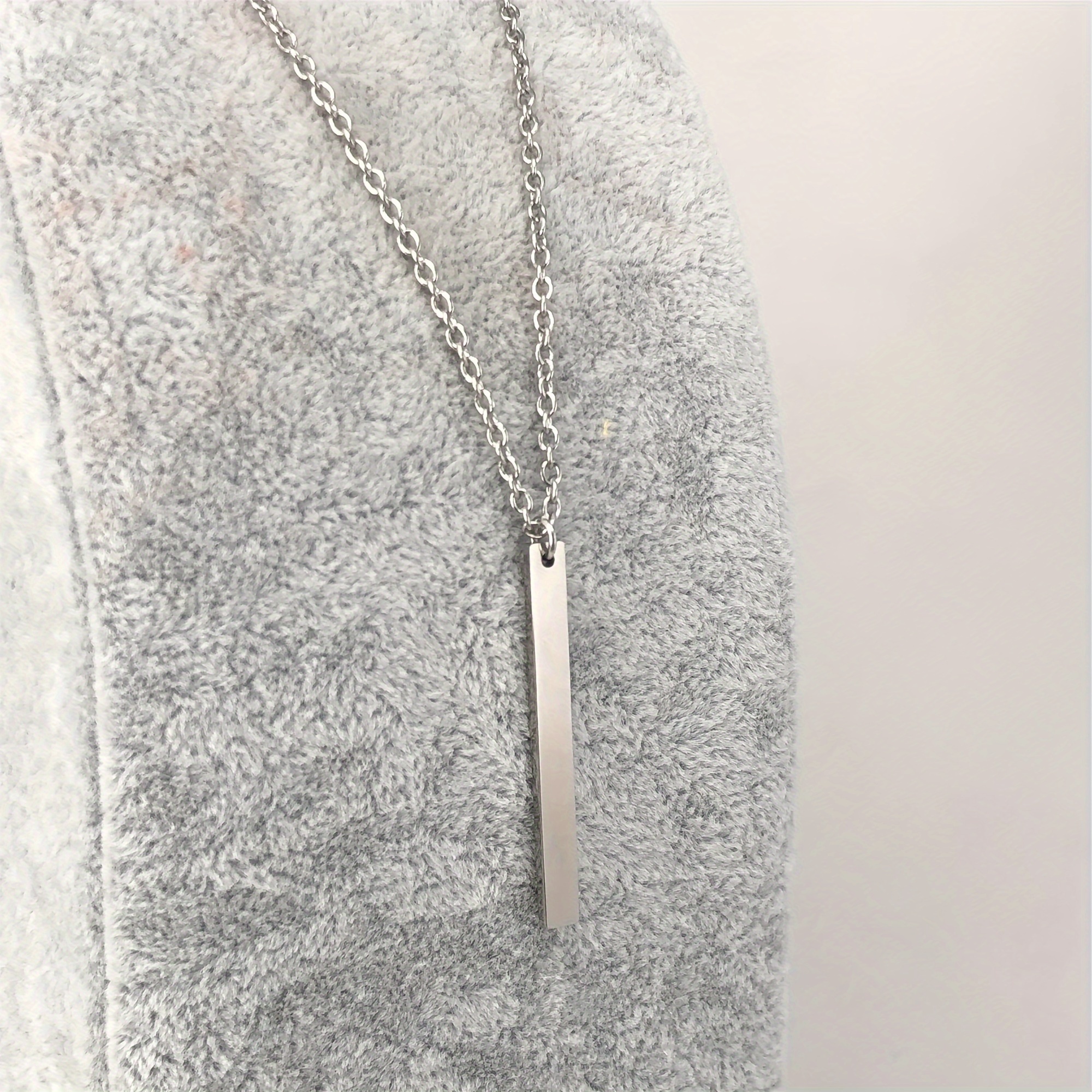 Personalized Name Pendant Necklace Engraved Text Message - Temu United ...