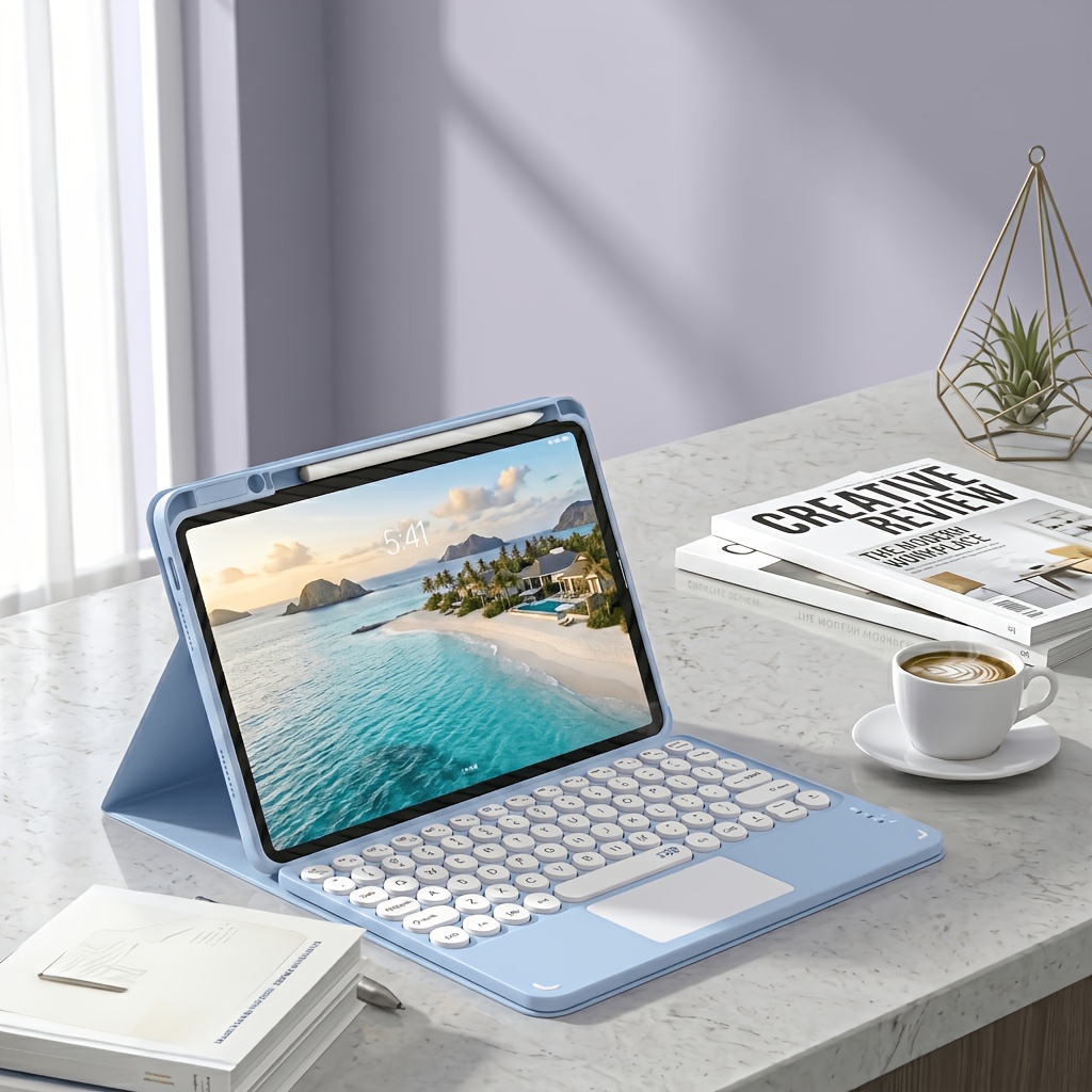 purple ipad case with keyboard sold on Temu United States