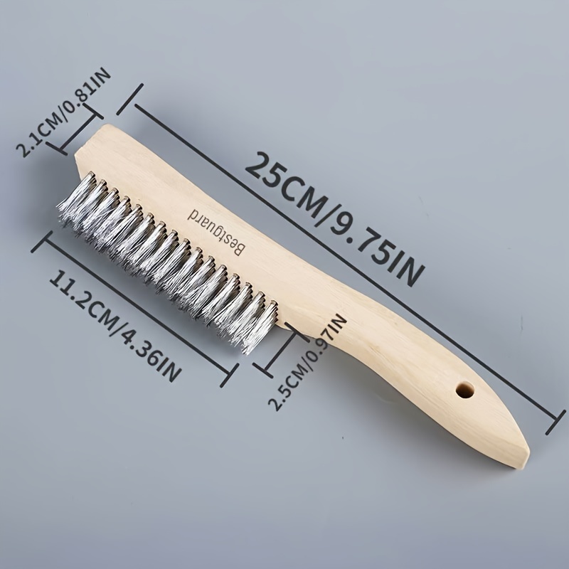 Stainless Steel Wire Brush Wooden Handle Goose Head Brush - Temu