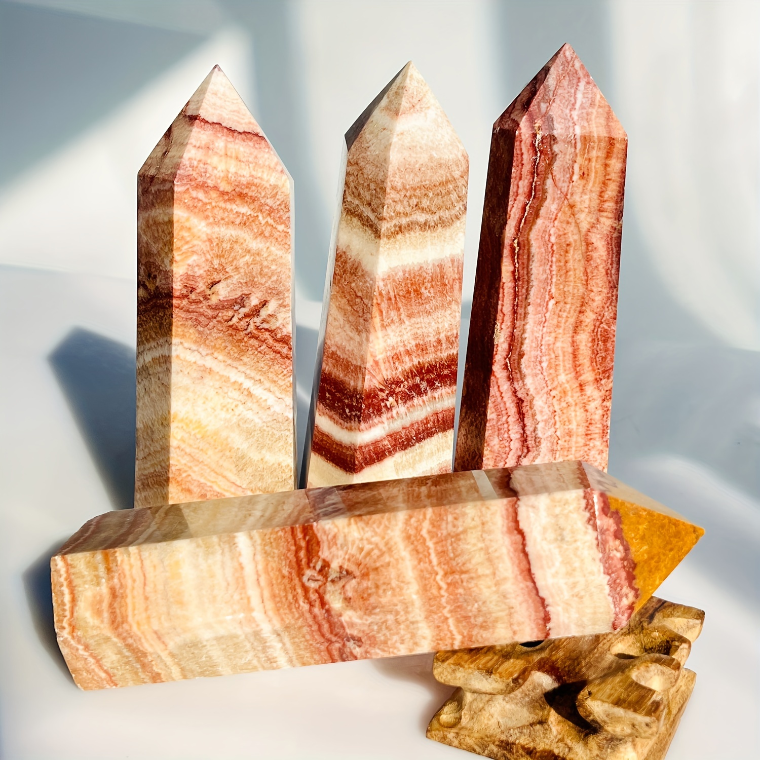 Natural Crystal Rhodochrosite Column Polished Gemstone - Temu Ireland