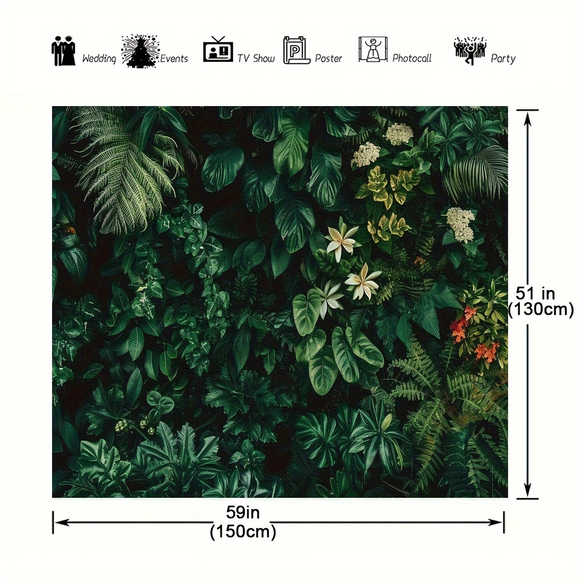 Green Leaves Polyester Photography Backdrop - Temu