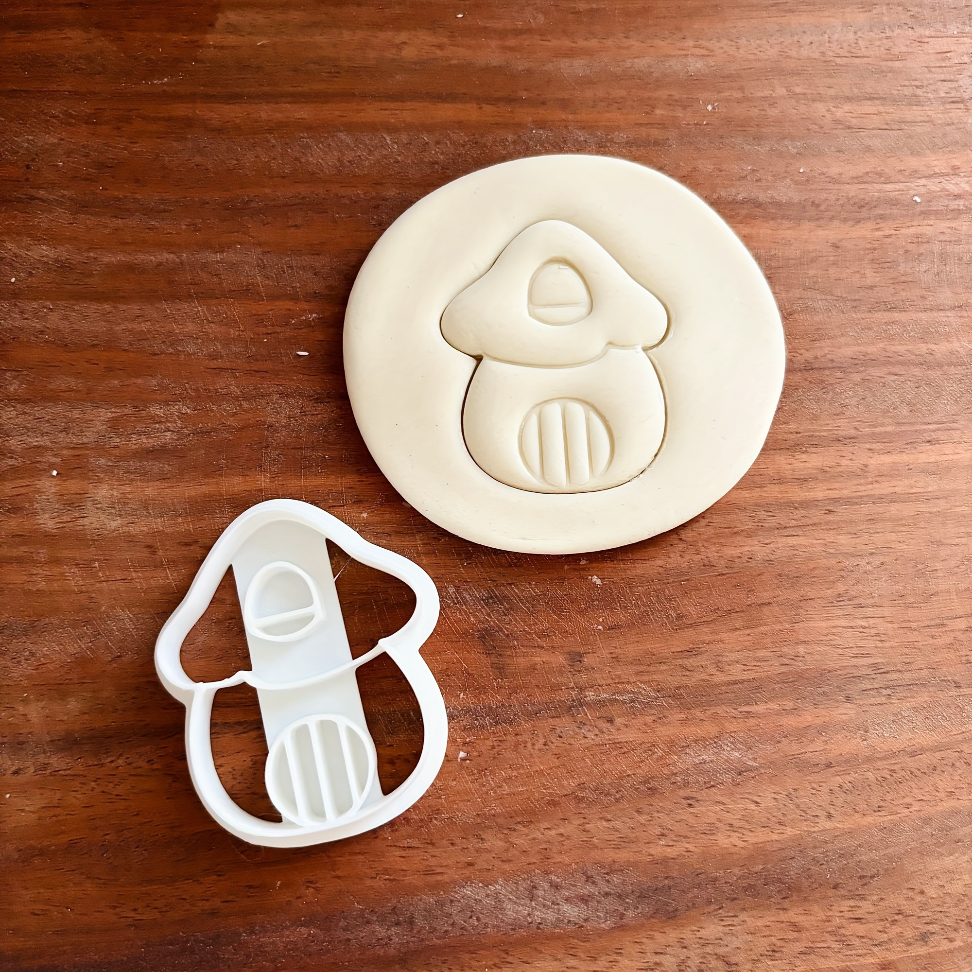 festive mushroom house cookie cutter plastic baking mold - Temu