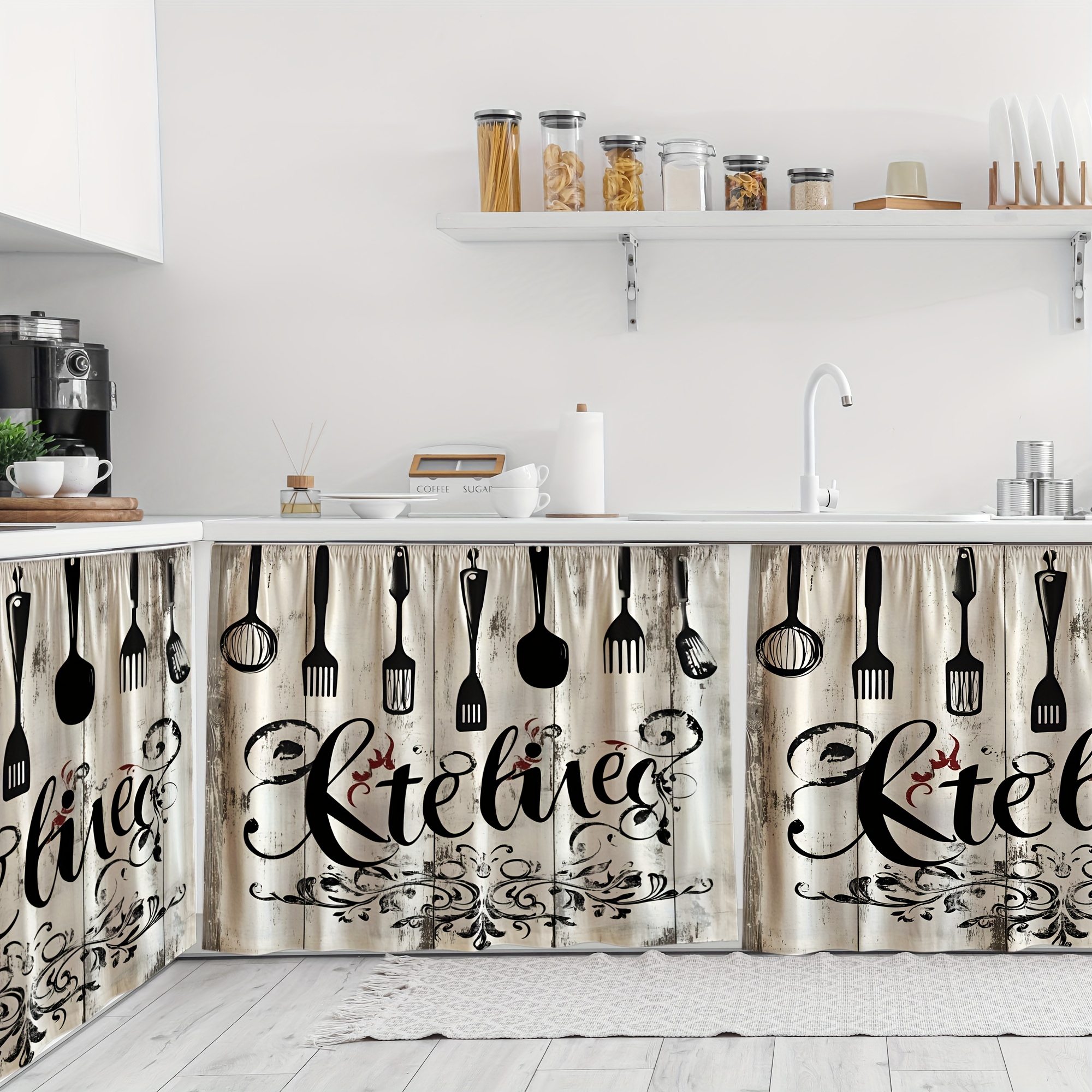 kitchen curtains sold on Temu United States