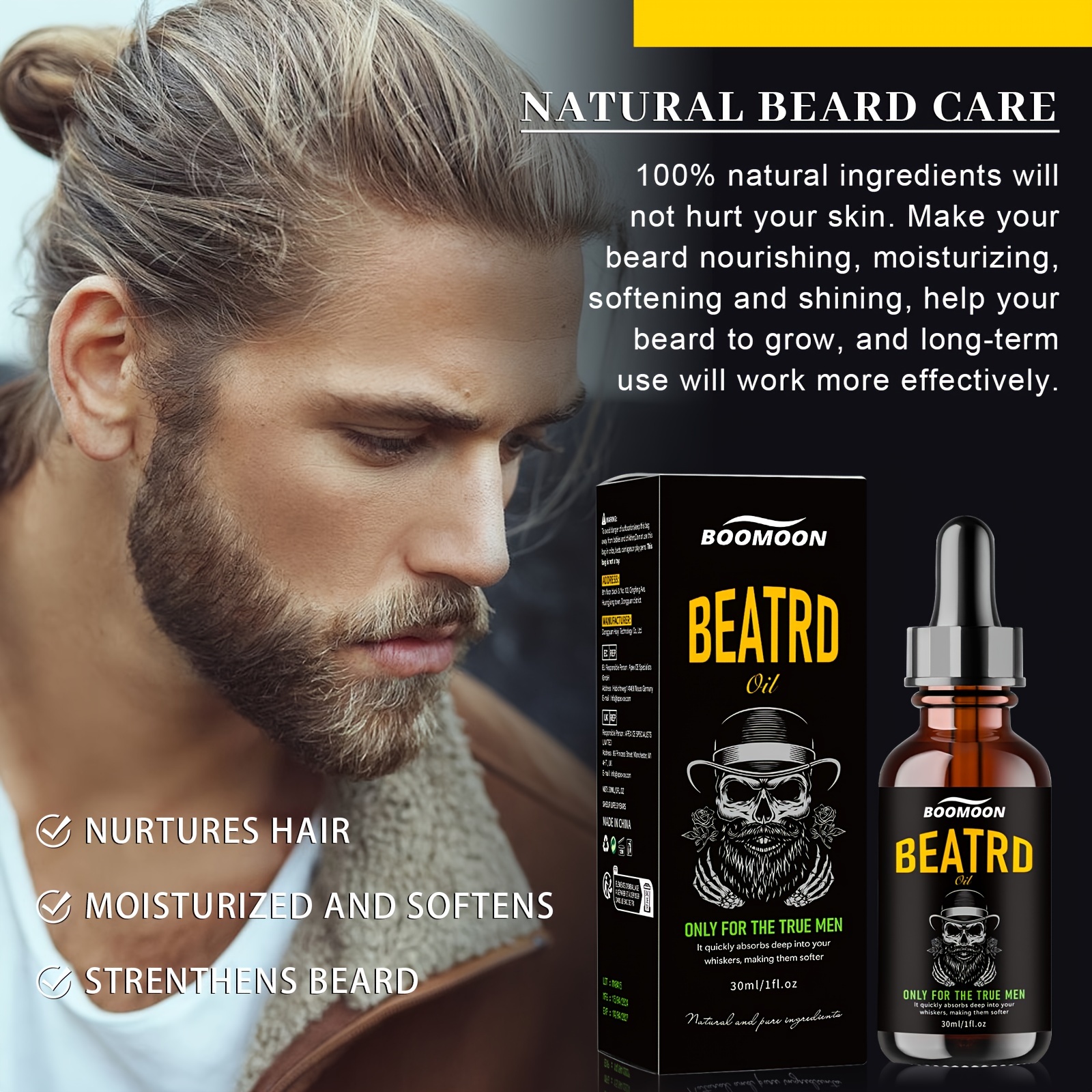 Beard Oil: Natural Plant Ingredients - Temu