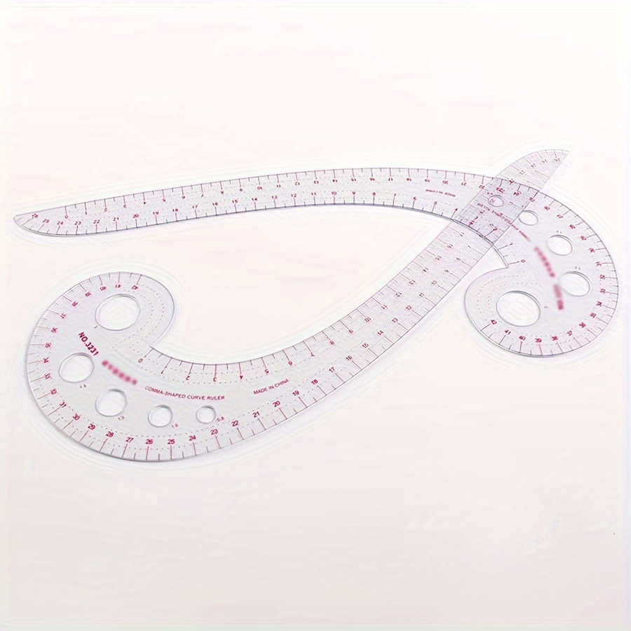 1pc Transparent 3231 Comma Ruler - Multi-purpose Tailoring & Quilting ...