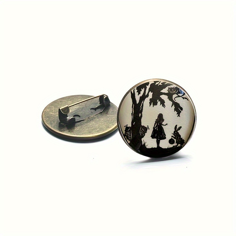 Men's Brooch Pins Retro Round Cartoon Pin Holiday Party Gift - Temu Ireland