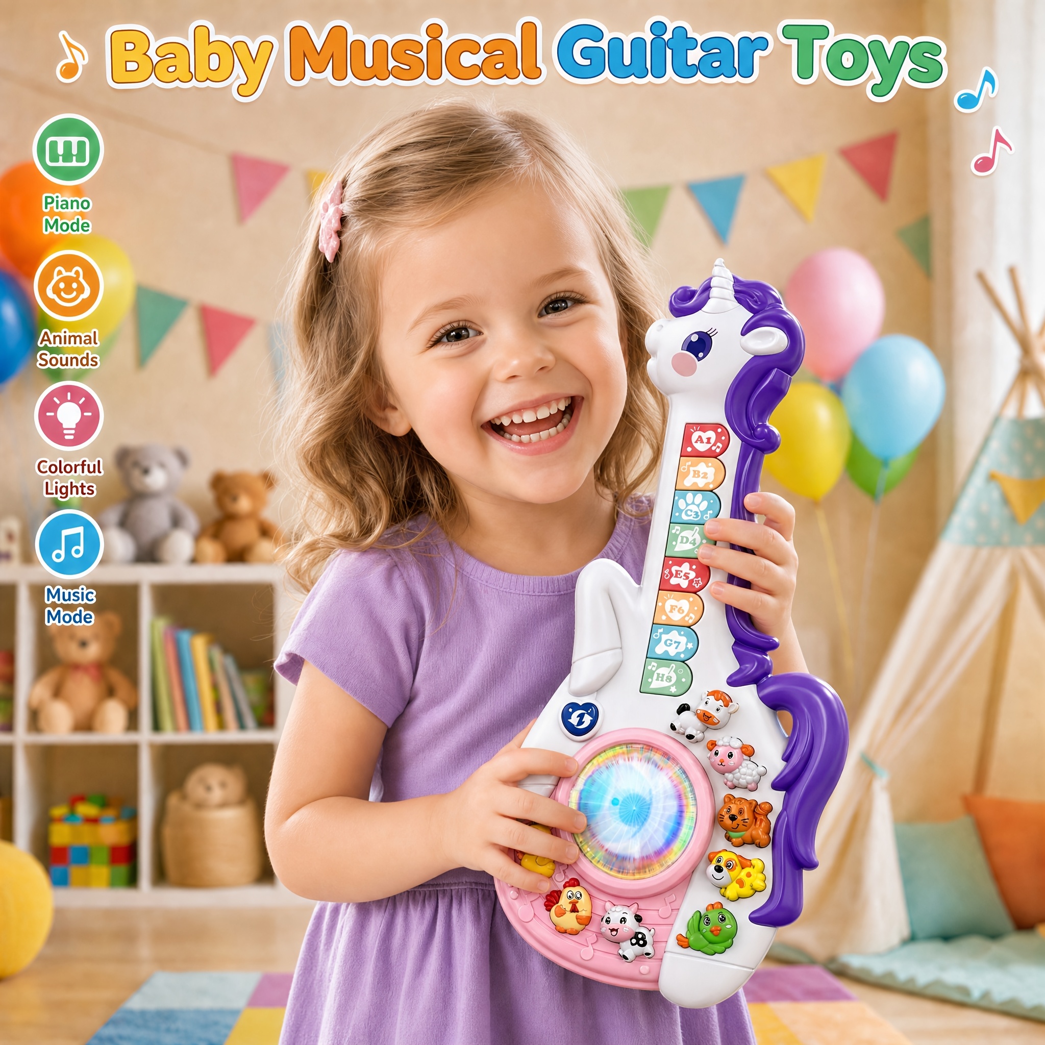 baby unicorn toys sold on Temu United States