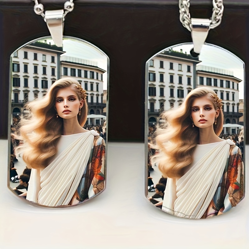 Personalized Colorful Picture text Necklace Diy Pendant - Temu United ...