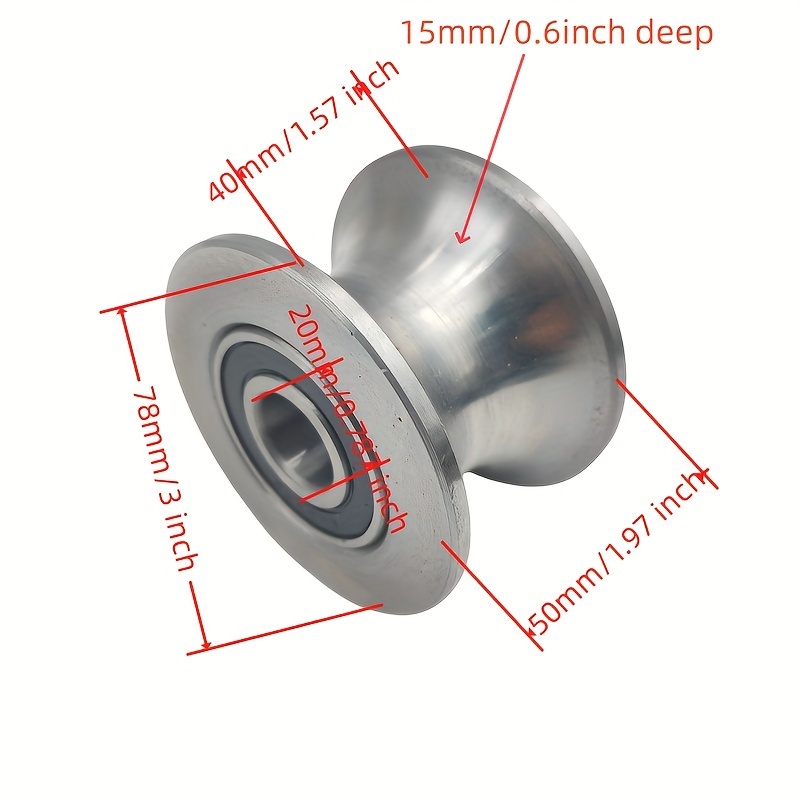 1pc heavy duty 6204 dual bearing u roller steel wire - Temu