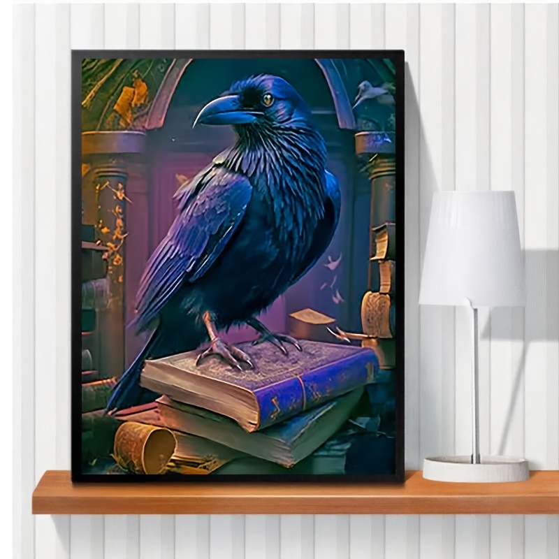 Adult Diamond Painting Set Crow Waiting Diy Full Round - Temu