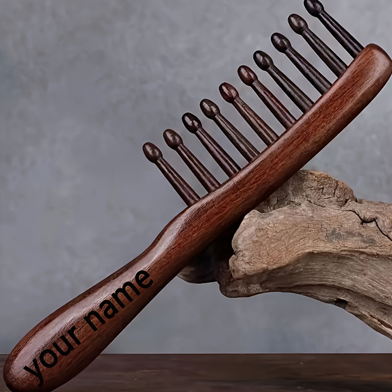 wooden hair combs sold on Temu United States