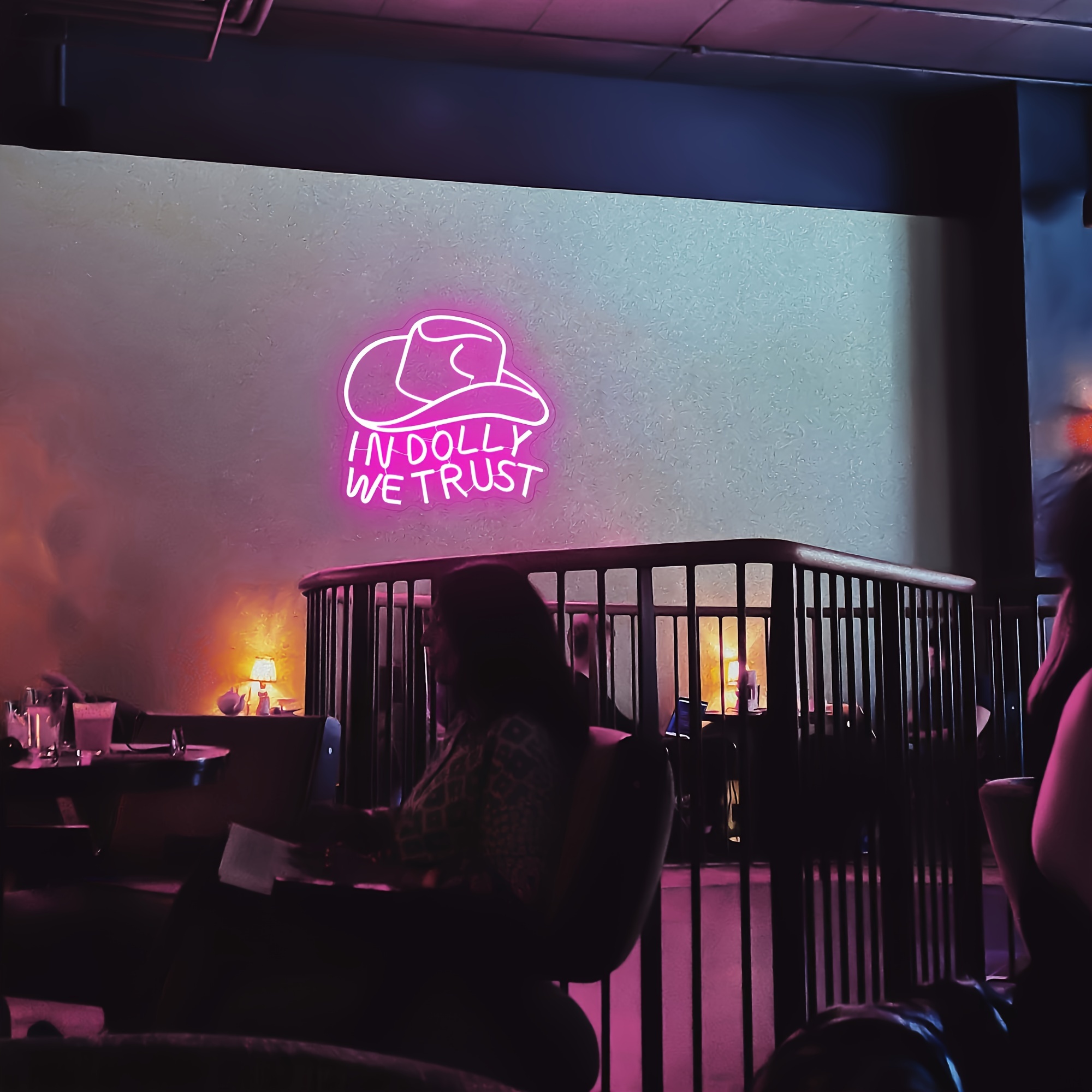 In Dolly Trust Neon Sign Cowgirl Hat Led Signs Country - Temu