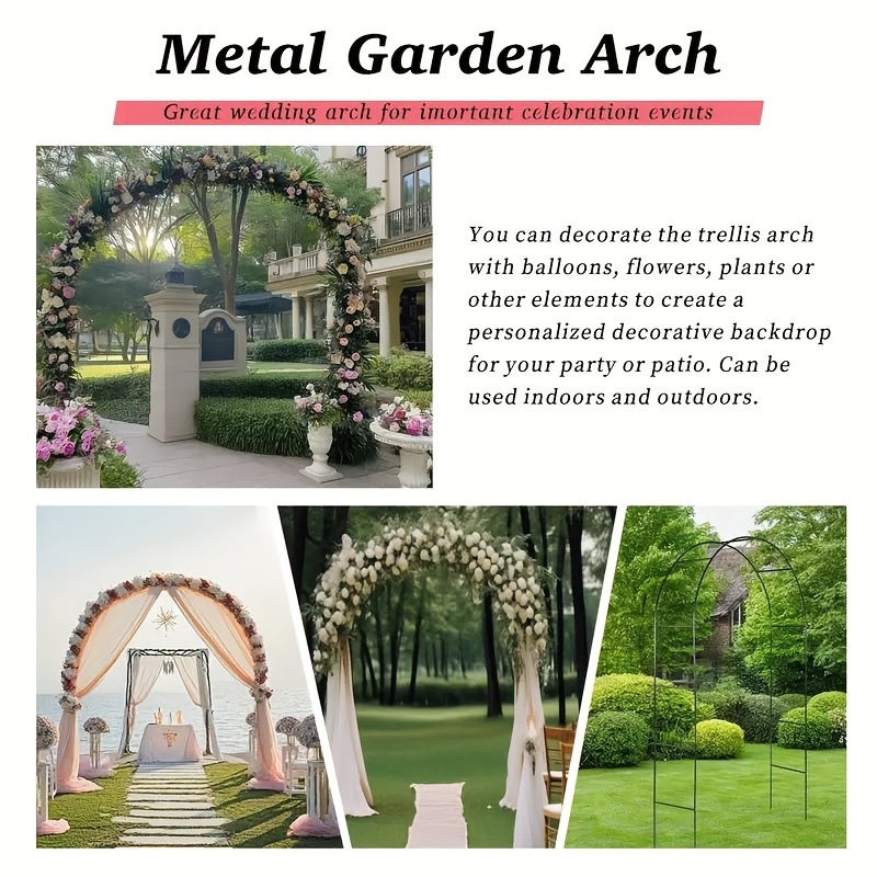 Metal Garden Arch Wedding Event Decoration Garden Trellis - Temu