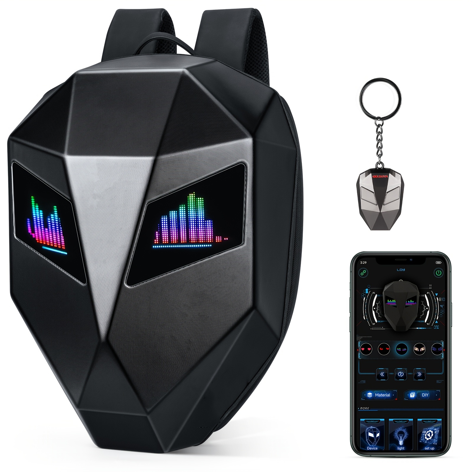 led backpack with eyes sold on Temu Australia