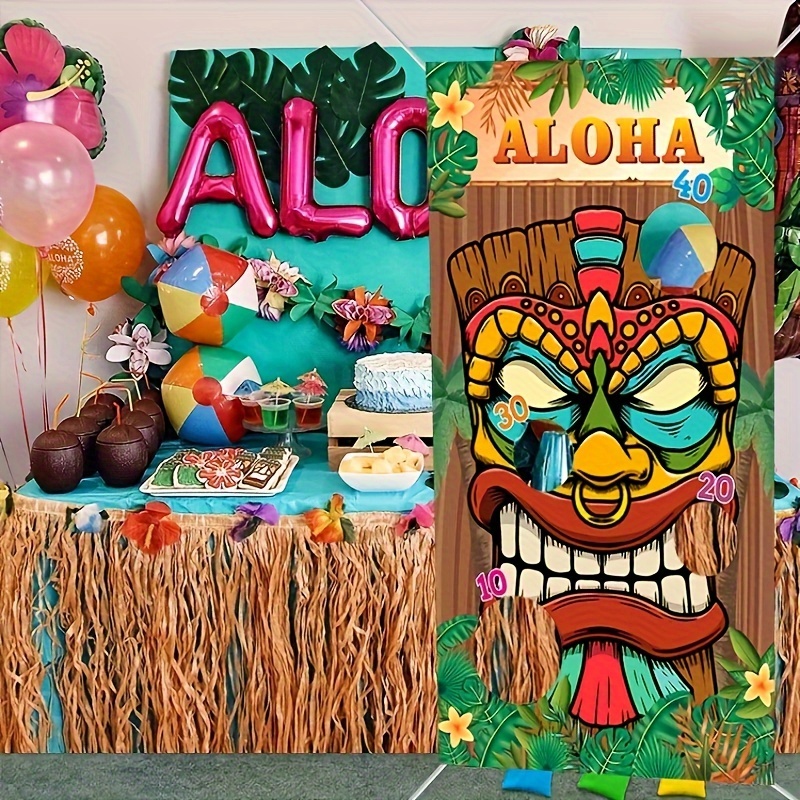 Toss Game Set - Hawaiian Luau Party Activity Kit, Summer Beach-themed ...