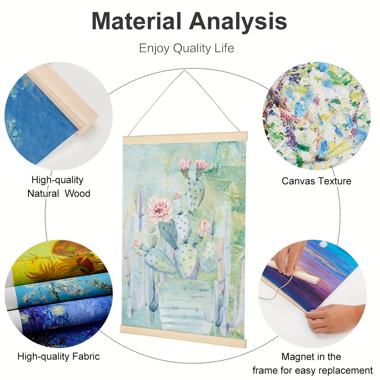 Canvas Poster Wooden Frame Modern Nordic Style - Temu New Zealand