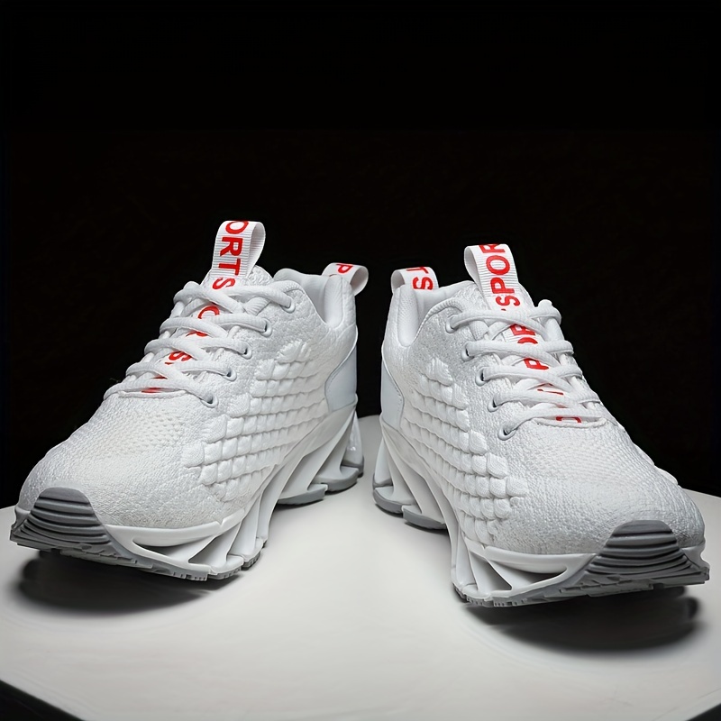 Mens Shock Absorption Blade Type Shoes Breathable Lace Up Non Slip ...