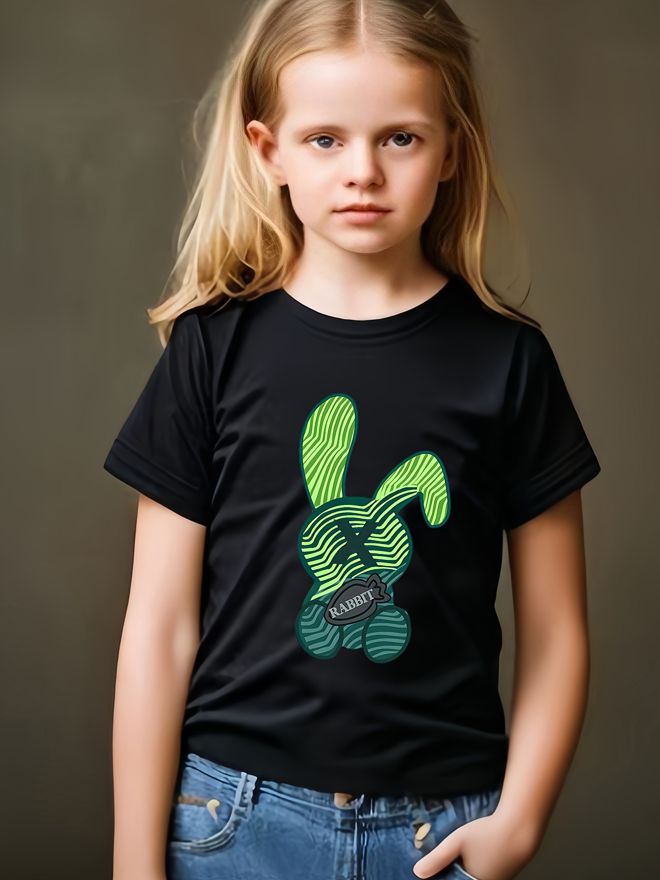 Cotton Short Sleeve T shirt Tops Girls Comfy 100% Cartoon - Temu Australia