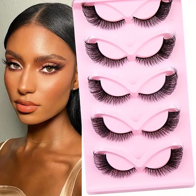 Cat Eyelashes Faux Mink Fox Eyelash Winged Fluffy Temu New Zealand