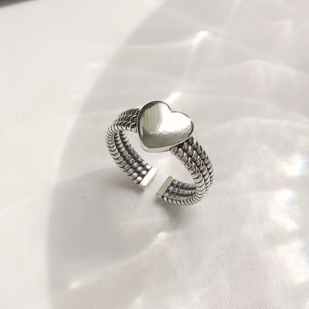 Veelzijdige Mini Liefde Hart Open Ring Boho Stijl Zink - Temu Belgium