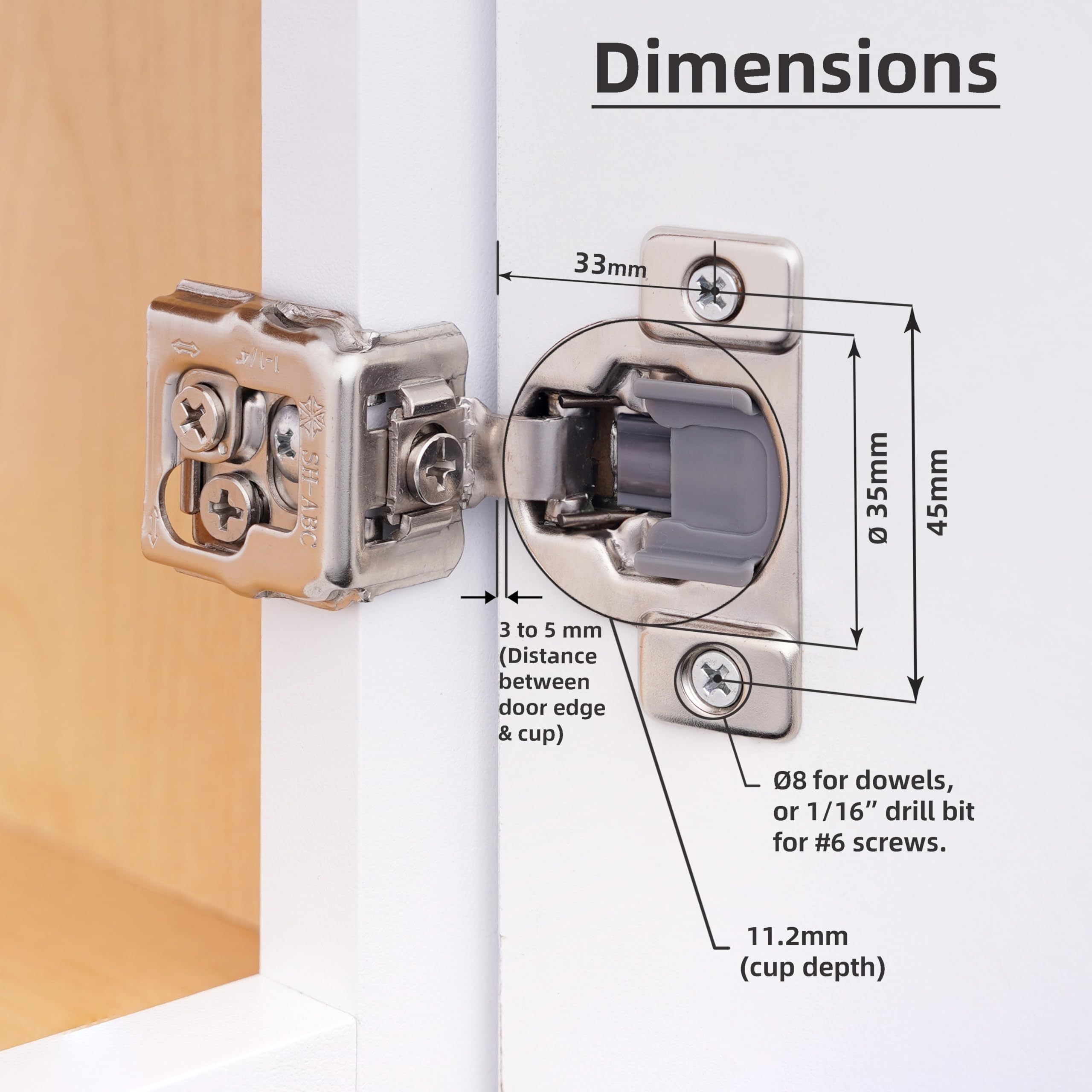 1 Overlay Soft Close Cabinet Hinges Kitchen Cabinets satin - Temu
