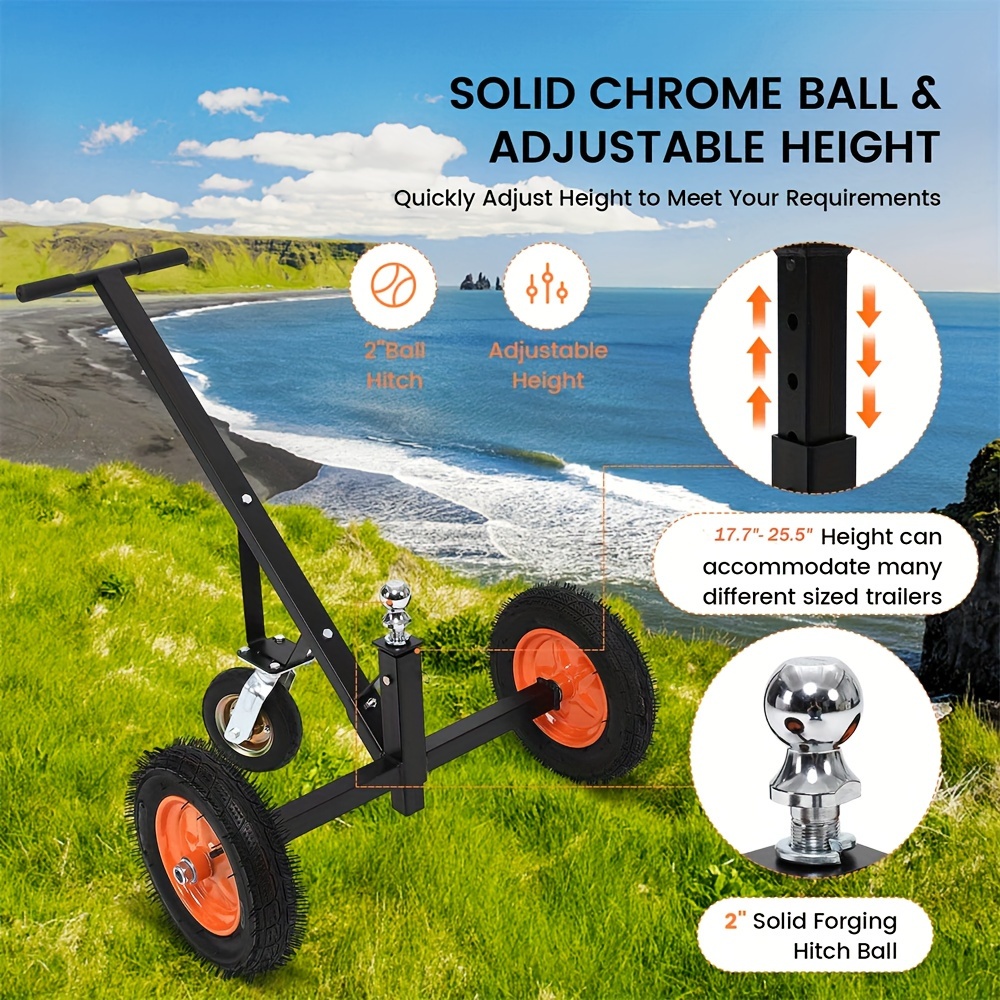Adjustable Trailer 800lbs Load Capacity Trailer Mover With 17 7 25 25 ...