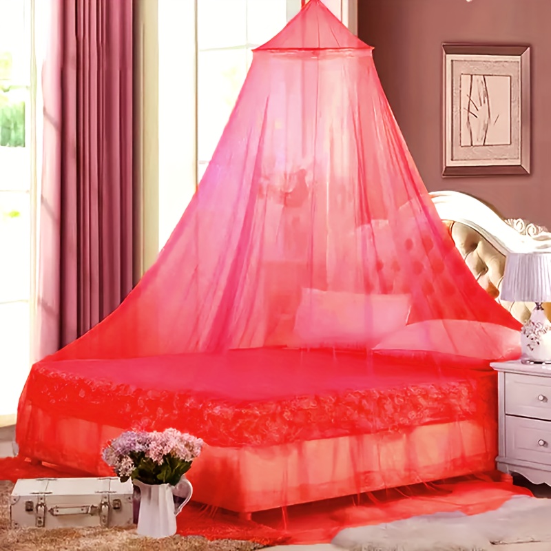 1pc Dome Mosquito Net Hand Wash Only Polyester 100 Woven Fabric No Electricity Needed Freestanding Bed Canopy with