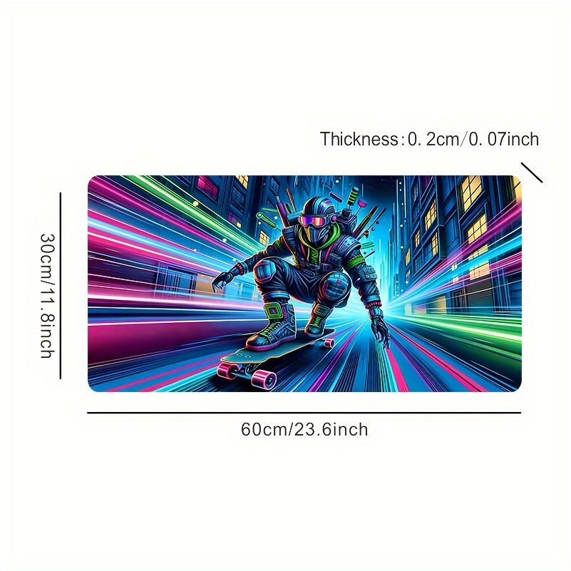 Skateboard Warrior Pattern Game Mouse Pad High end Art Mouse - Temu Canada