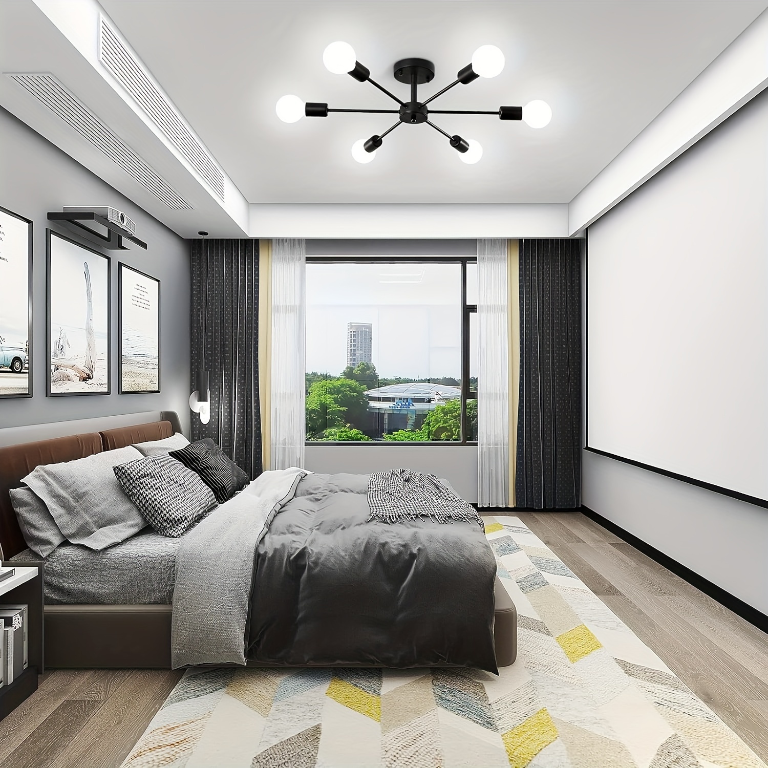 Half Flush Installation Ceiling Light 6 lamp Modern Pendant - Temu ...