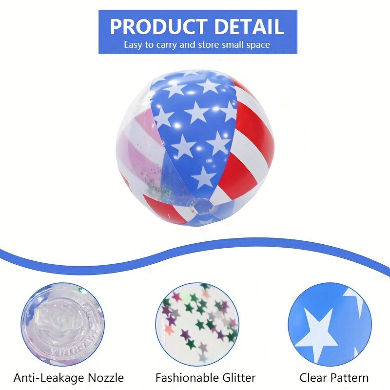 Inflatable Beach Balls Shiny Stars Water Floating Balls Pool - Temu