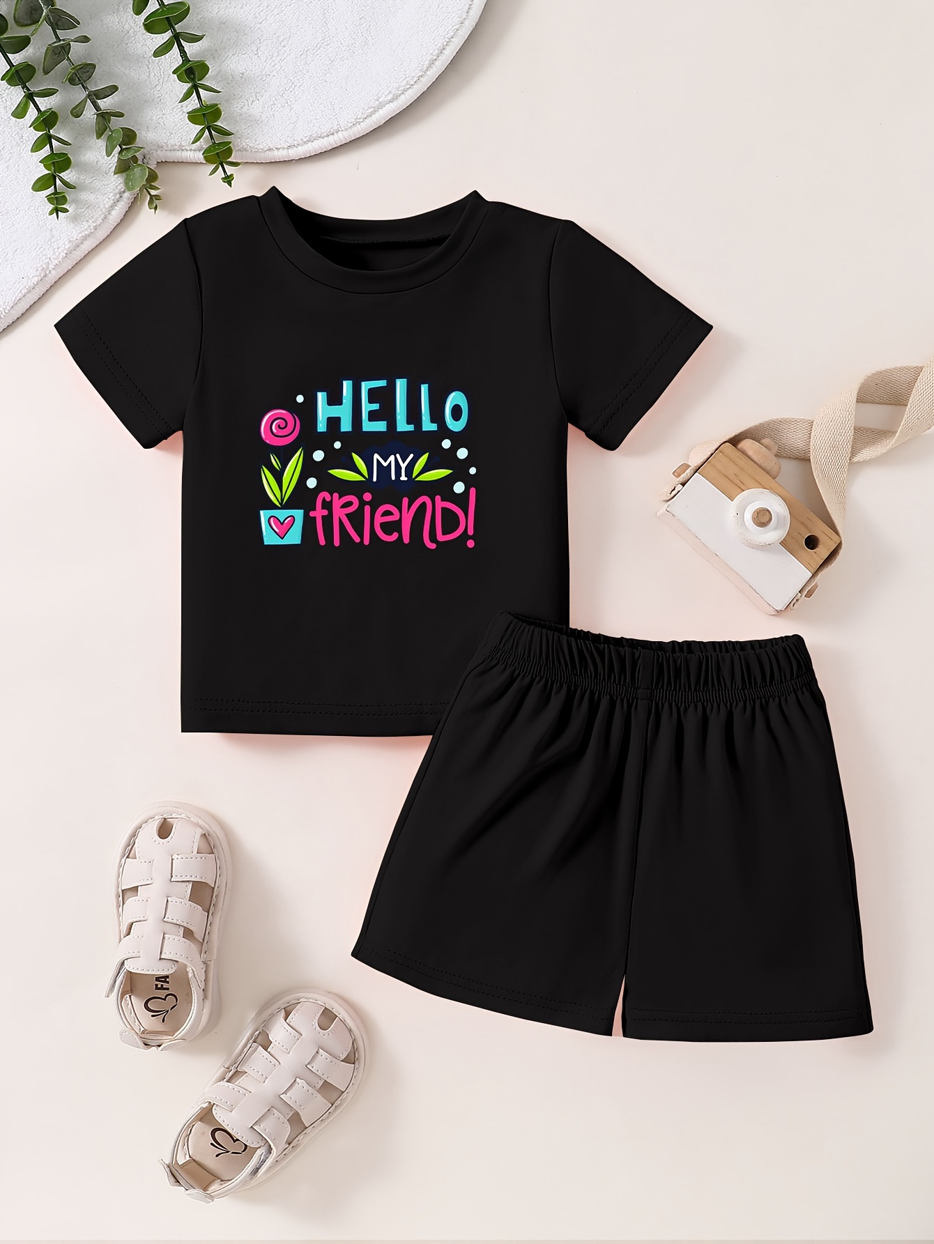 Baby Toddler Boys Cartoon Letter Hello Friend Pattern T - Temu Portugal