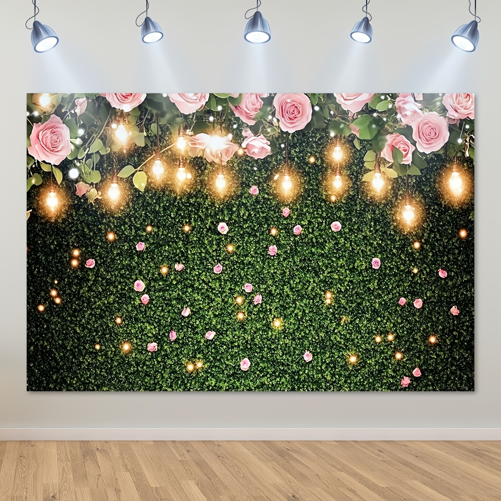 artificial flower backdrop wall sold on Temu United States