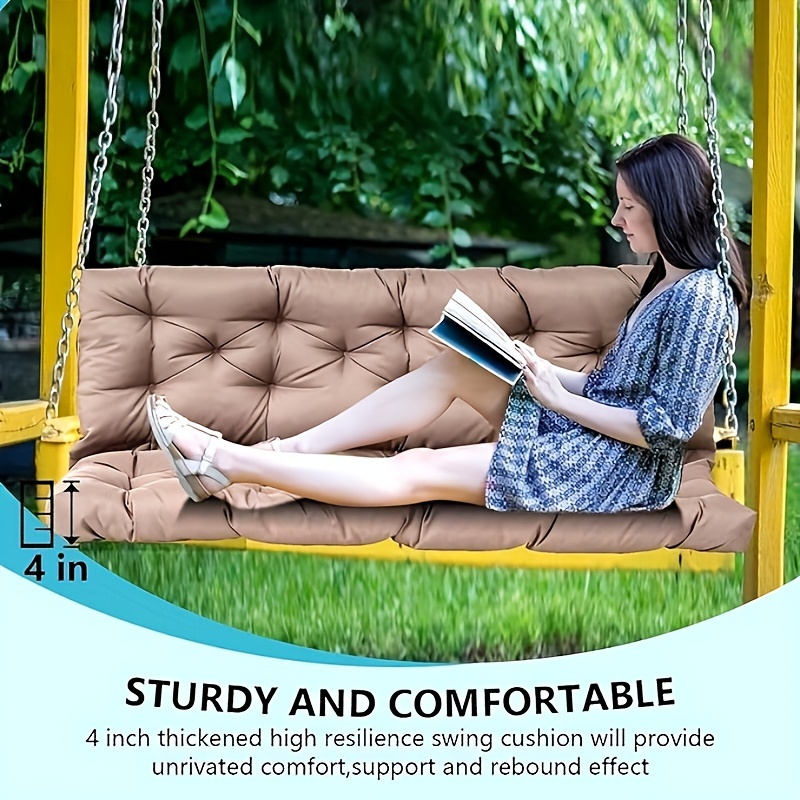 Swing Replacement Cushions, 2-3 Seater Outdoor Swing Bench Cushions ...