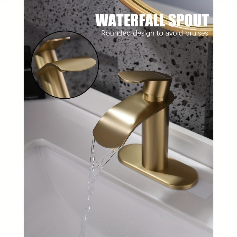 Bathroom Faucet Waterfall Bathroom Faucet Bathroom Sink - Temu