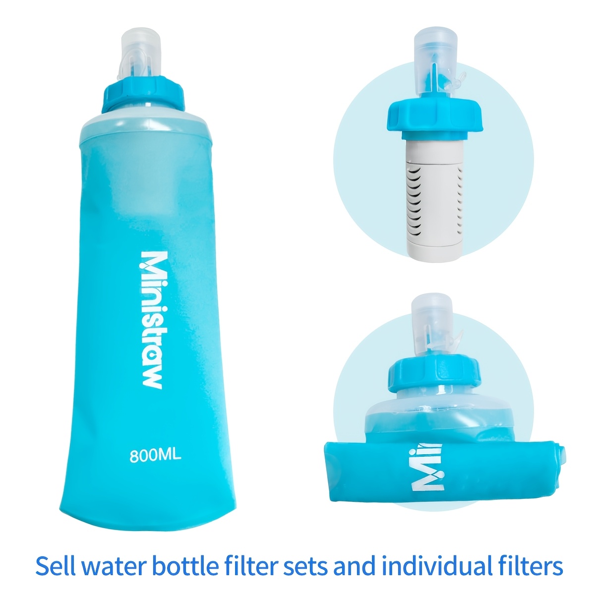 collapsible water bottle sold on Temu United States