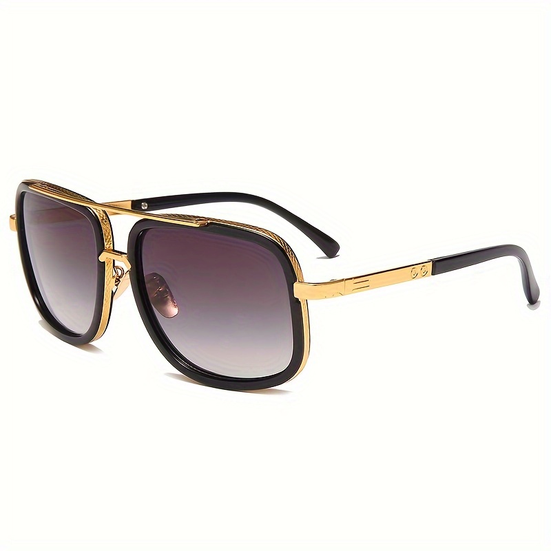 Punk Cool Hip Hop Square Frame Aviator Style Fashion Glasses For Men Women Outdoor Party
