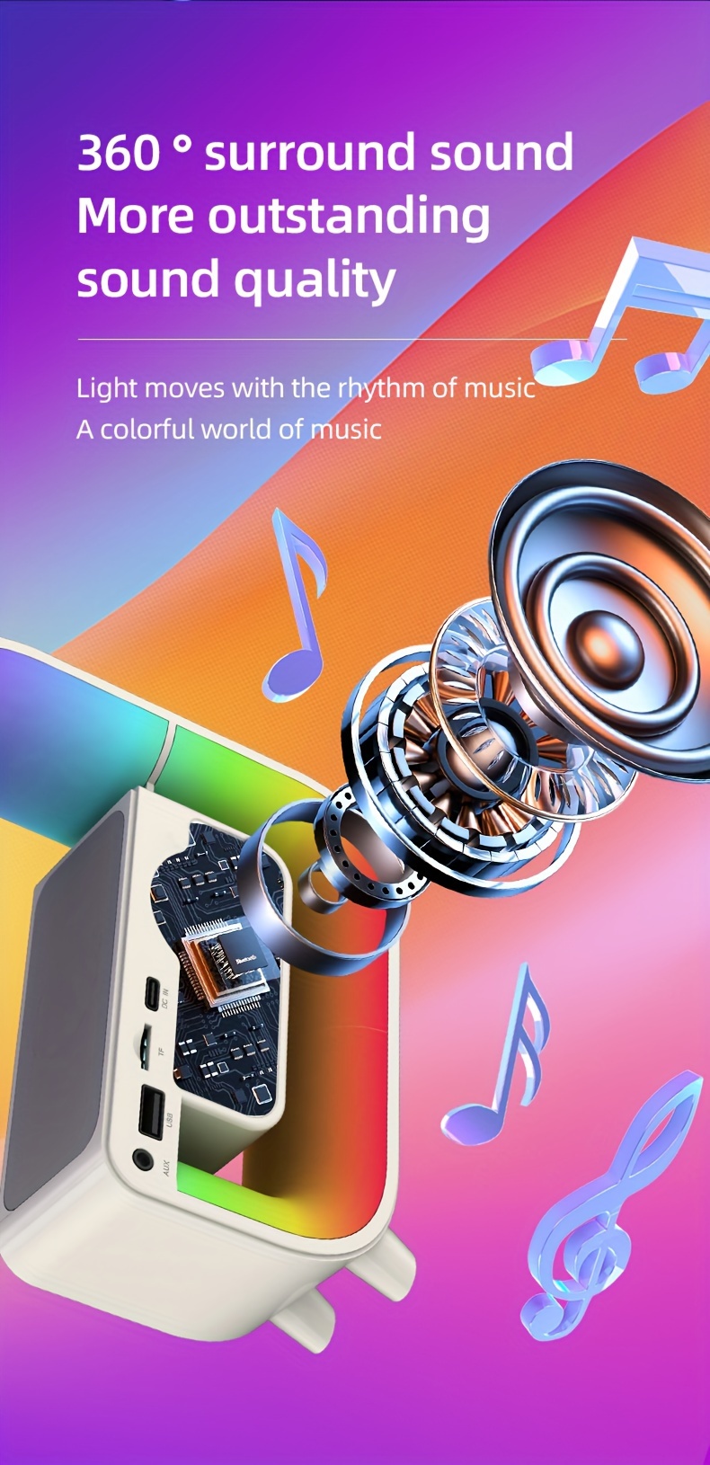 Wireless Wireless Speaker Clock G3 4 in 1 High Fidelity - Temu New Zealand